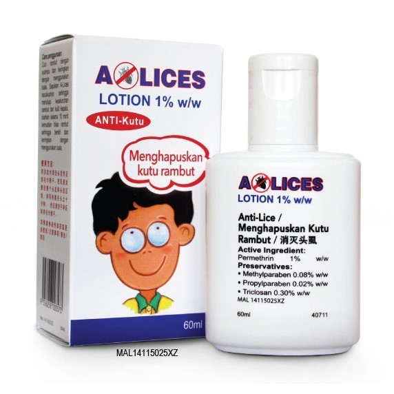 A-Lices Lotion 1% W/W Head Lice / Kutu ( 60ml ) | Shopee Malaysia
