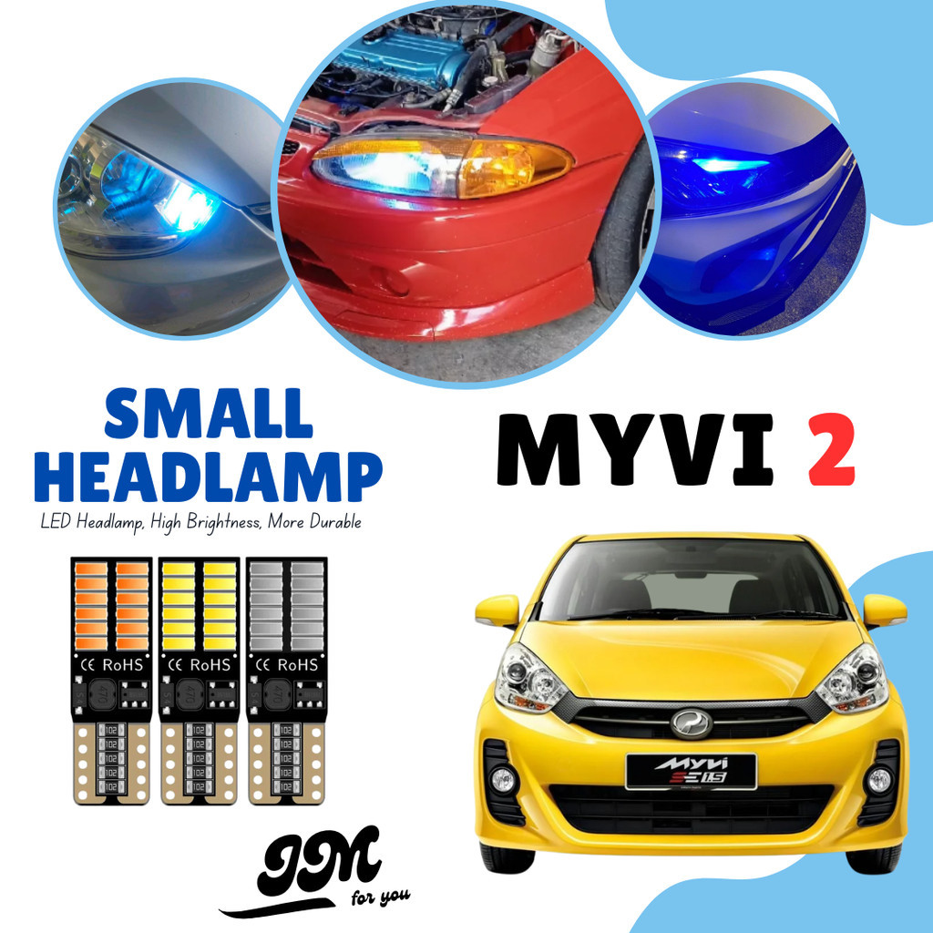 PERODUA MYVI ICON LAGI BEST SE SMALL HEAD LAMP LED BULB HeadLight Lampu ...