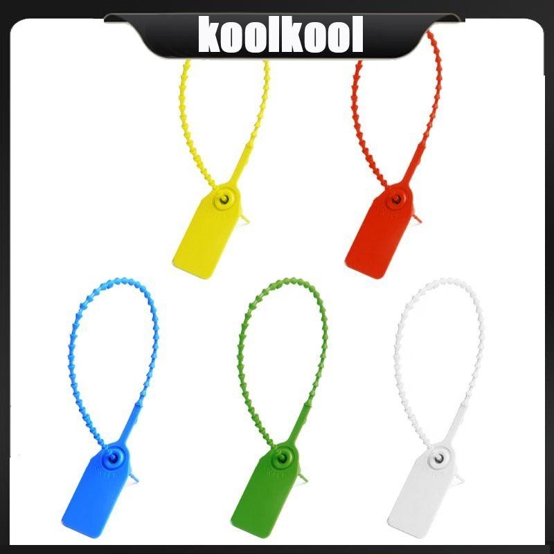 Kool 100 Pieces Numbered Safety Tags Self-locking Tie Tamper Resistant ...