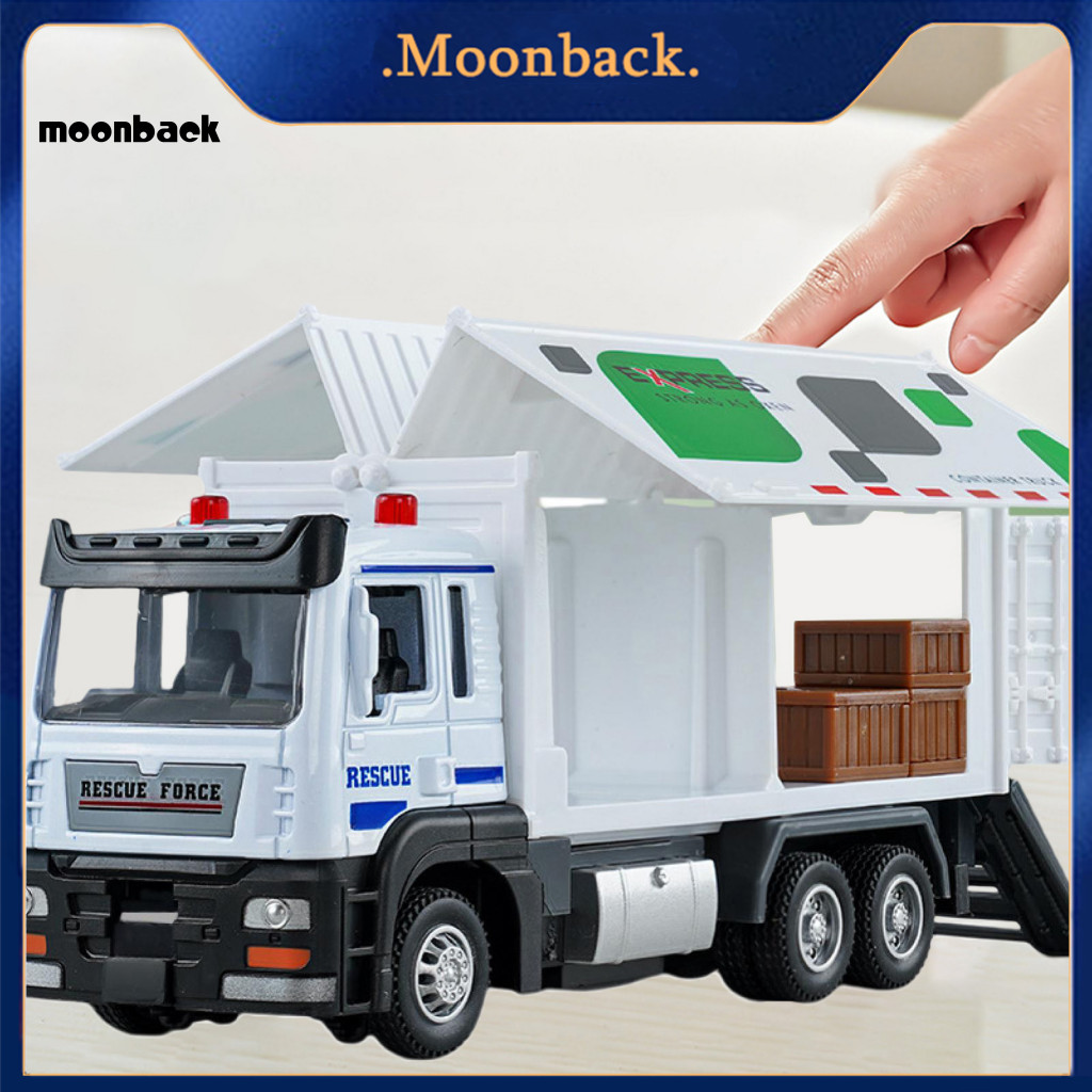 Moon Container Truck Model with Music Light Openable Door 1:32 Scale ...