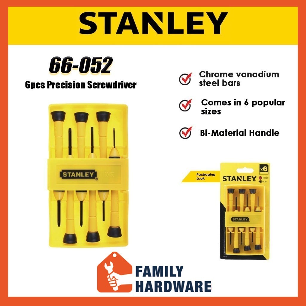 STANLEY 66-052 66052 6PCS PRECISION SCREWDRIVER SET | Shopee Malaysia