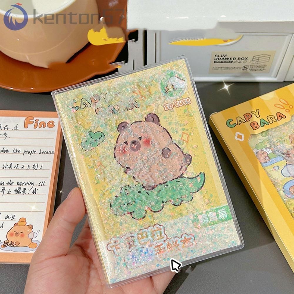 KENTON Capybara Notebook, PU Drawing Graffiti Capybara Pocket Notepad ...