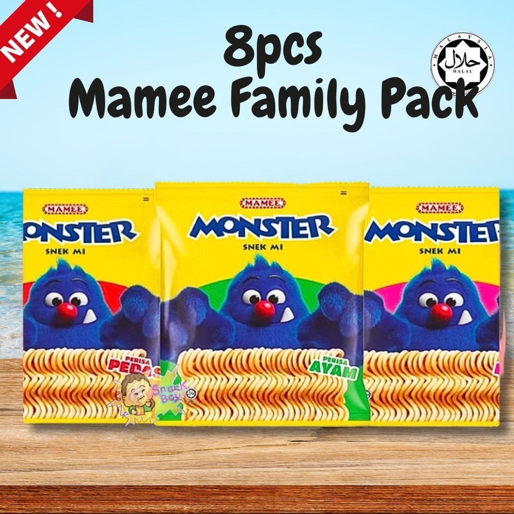 Keropok Mamee Monster Family Pack 25G x 8pcs | Shopee Malaysia