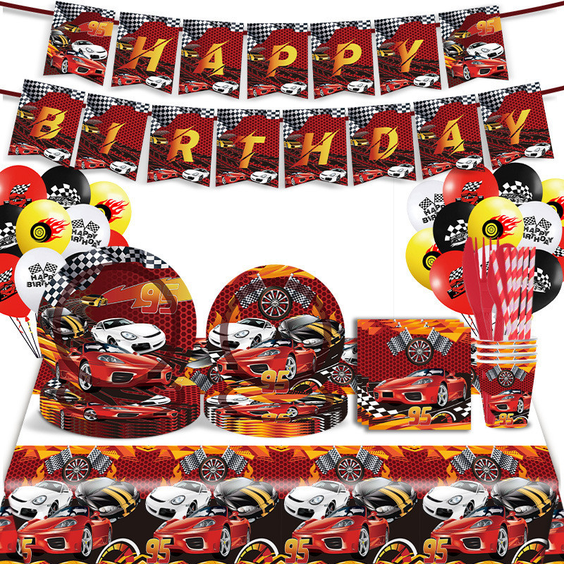 Racing Games Cyberpunk Theme Party Boy's Birthday Party Decoration 2025 ...
