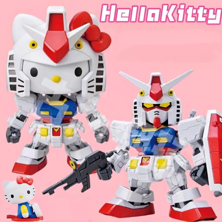 Gundam RX-78-2 SD Hello Kitty SDCS EX Assembly Model Movable Joints ...