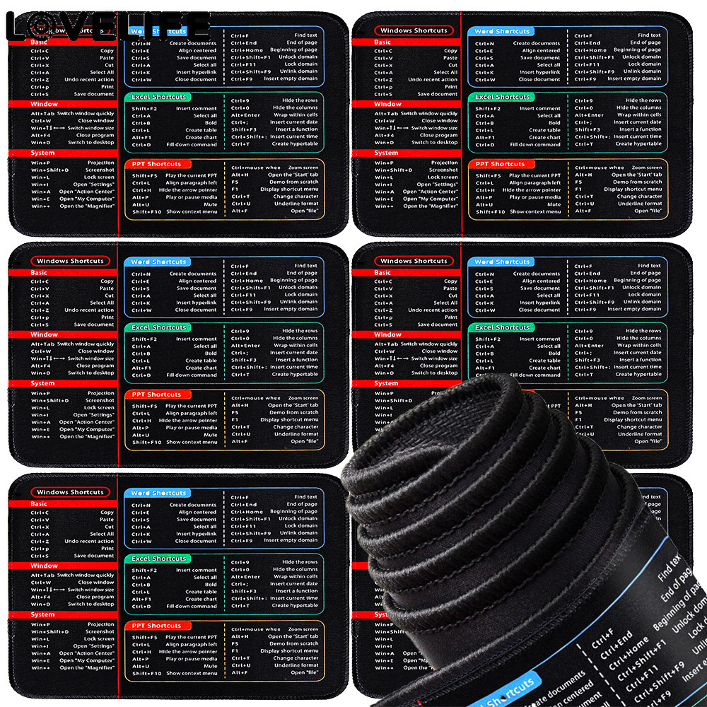 Mouse Mat - Office Software Shortcut Key Mouse Pad - Excel, Word, PPT ...