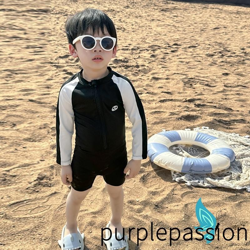 PURPLEPASSION-Kids Boys Rash Guard Swimsuit Playsuits Panda Pattern ...