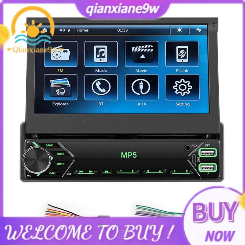 1 Din Touchscreen Car Stereo 7 Inch Flip Out Screen Car Radio Bluetooth ...