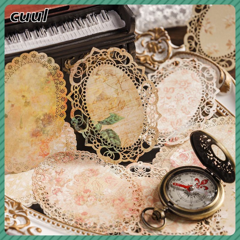 in stock Lace Sticker Circle Lace Vintage Crafts Stationery Stickers ...