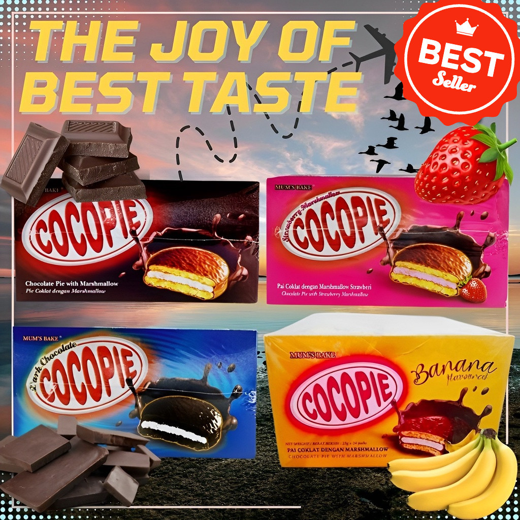 HALAL Cocopie Chocolate / Dark Chocolate / Strawberry / Banana 24's x ...