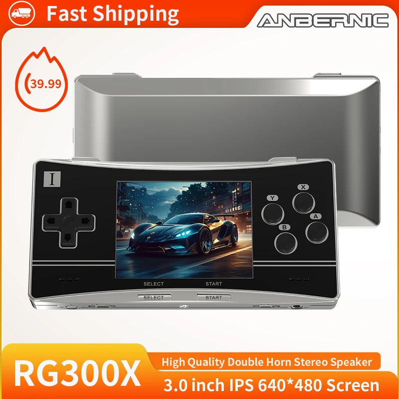 ANBERNIC RG300X Handheld Game Console 3.0 inch IPS Screen Opendingux ...