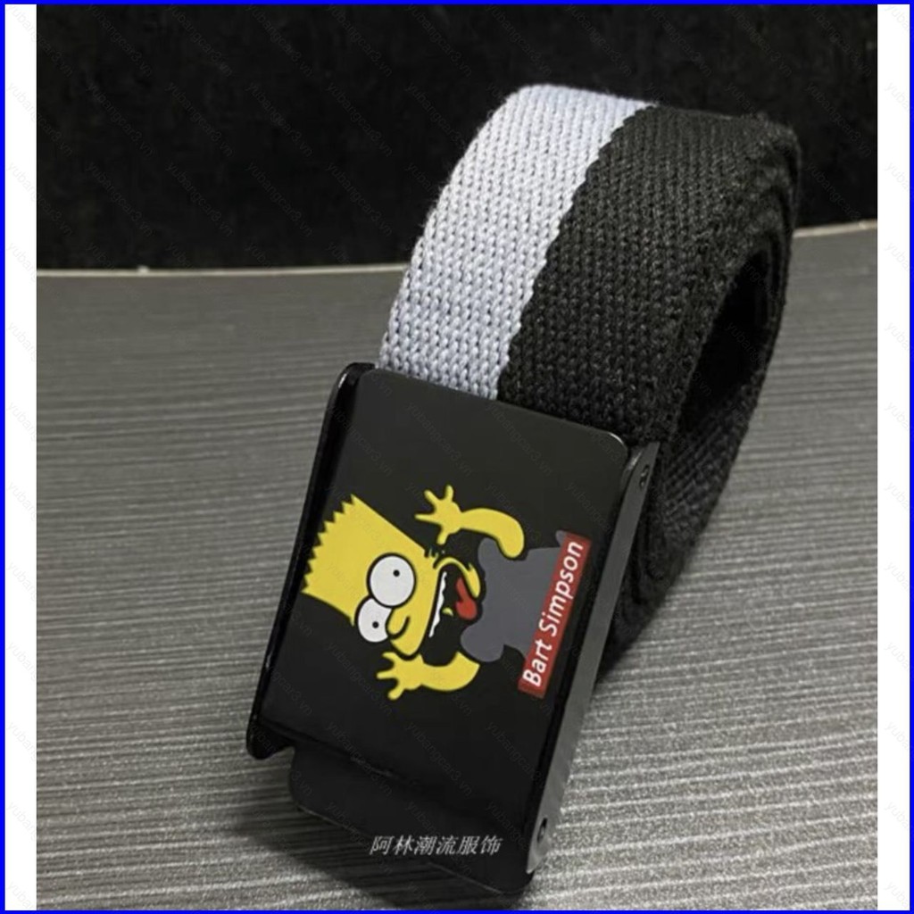 yu3 Street dance graffiti hip hop belt Fashion canvas belt Simpsons ...