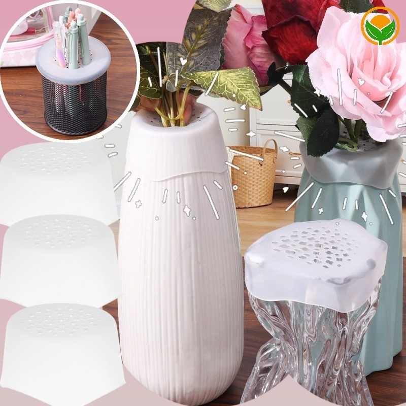 Easy Install Silicone Rotatable Spiral Ikebana Bouquet Stem Holder- DIY ...