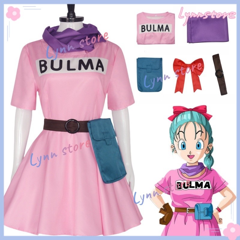 BULMA Cosplay Costume DRAGON BALL Cosplay Costume BURUMA Dress Full Set ...