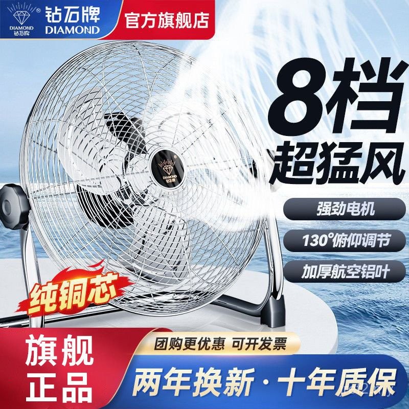 Diamond Brand Lying Floor Fan Electric Fan Industrial Fan High Wind ...