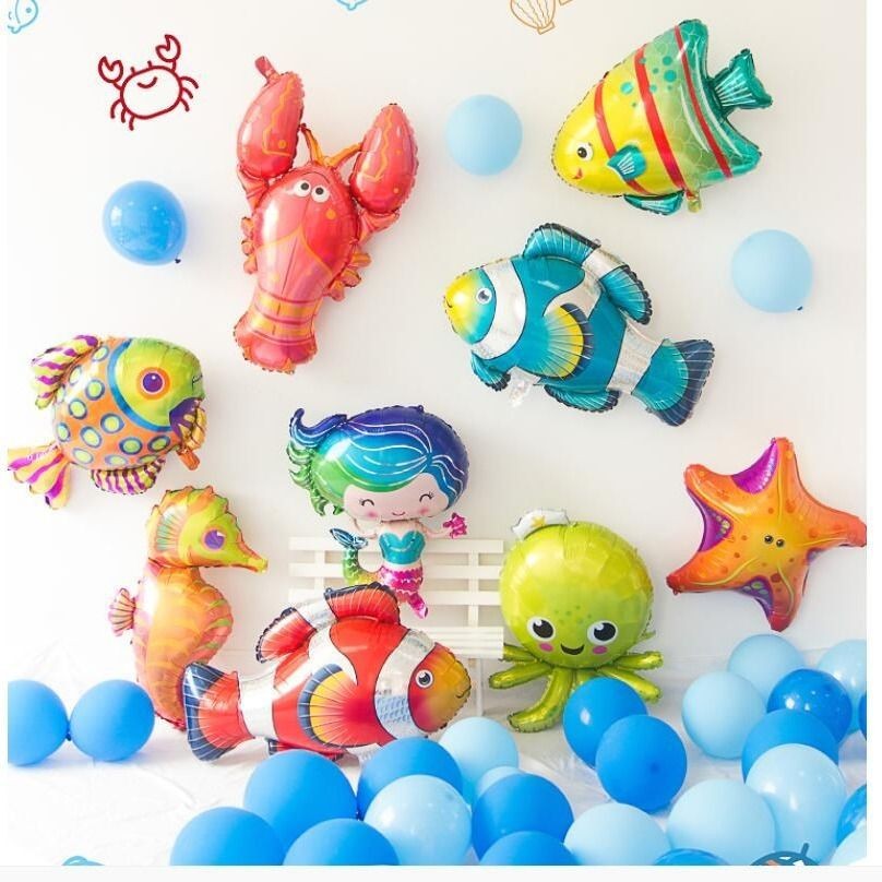 Sea Animal Balloons Under The Sea for Children Helium Balloons Ocean ...