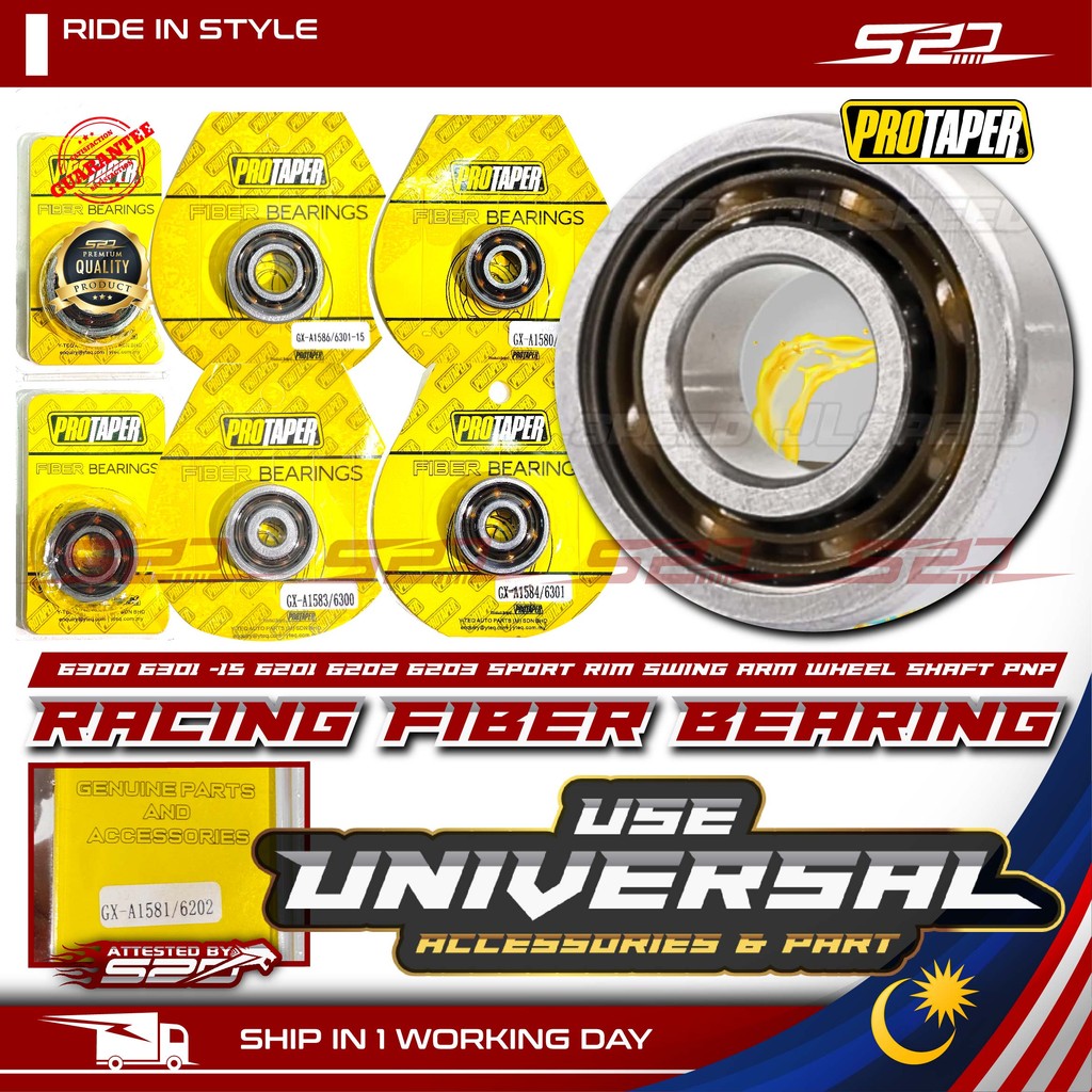 Fiber Bearing PROTAPER Racing C3 Special Fibre Bearing 6300 6301 -15 ...