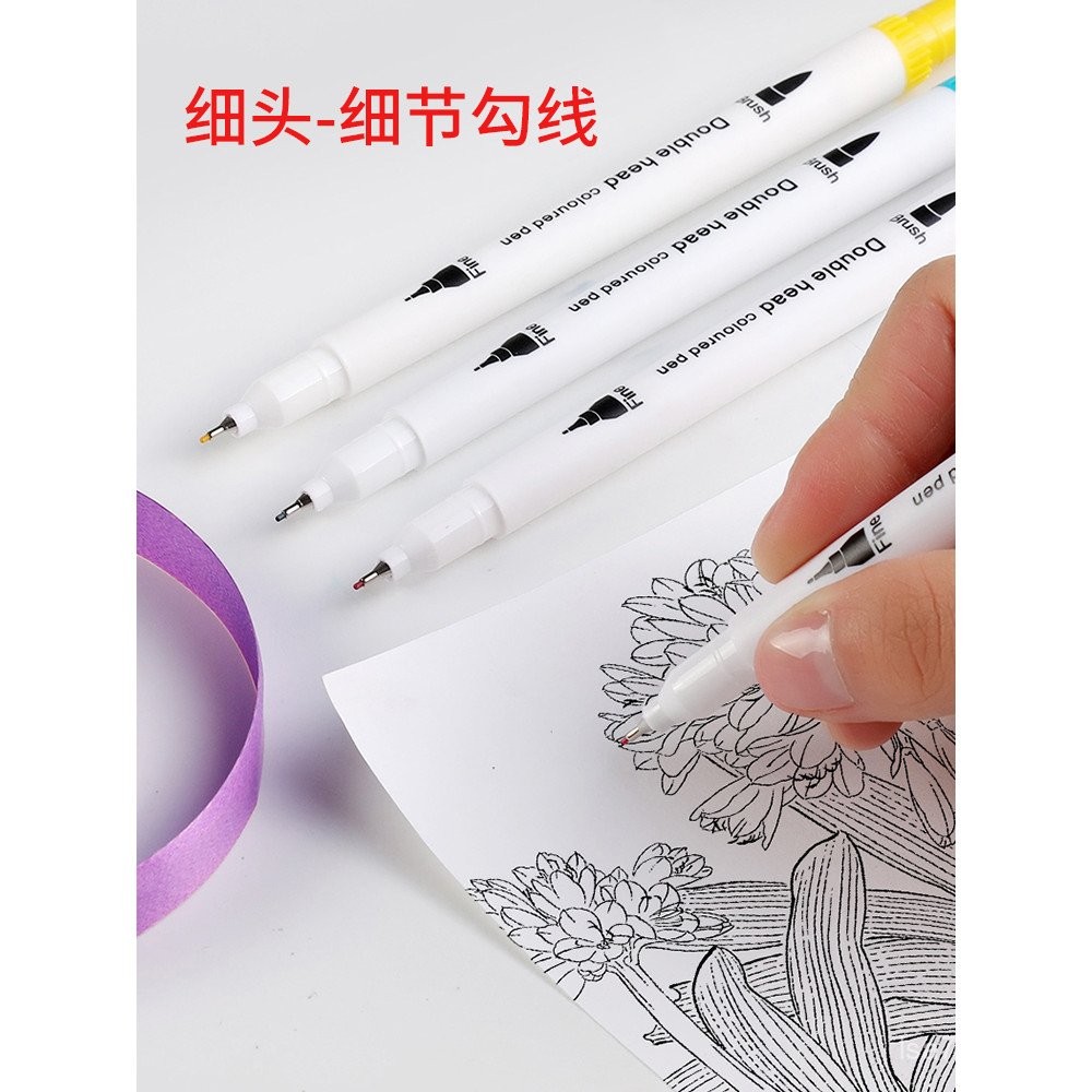 168 Warna Set Pen Cat Air Petua Lembut untuk Pelajar Seni Lukisan ...