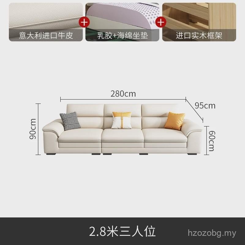 Sofa Empat Tempat Duduk Ruang Tamu Ringkas Moden Baris Lurus Tiga ...