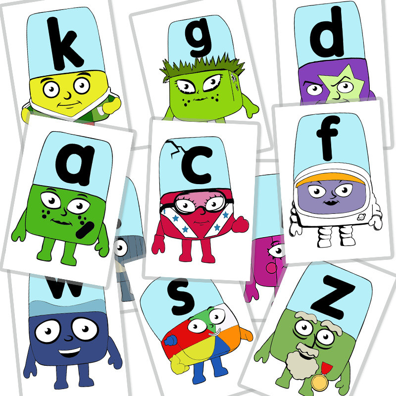 Alat Bantu Mengajar Padanan Alphablocks Kad Flash 26 Kad Abjad Inggeris ...