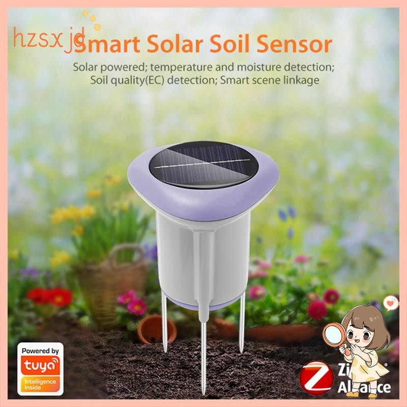 Tuya Smart Zigbee Solar Soil Sensor for Gardening Temperature and ...
