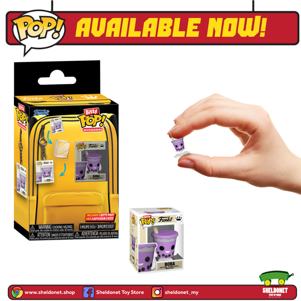 Funko Bitty Pop!: Accessories - Boba & Bitty Pop! Keychain Cases (4 ...