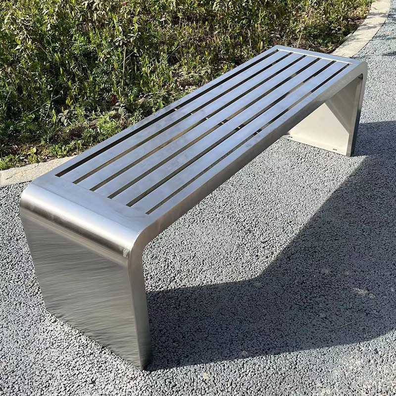 Stainless Steel Park Bench Outdoor Bench Anti-corrosion Plastic Wood ...