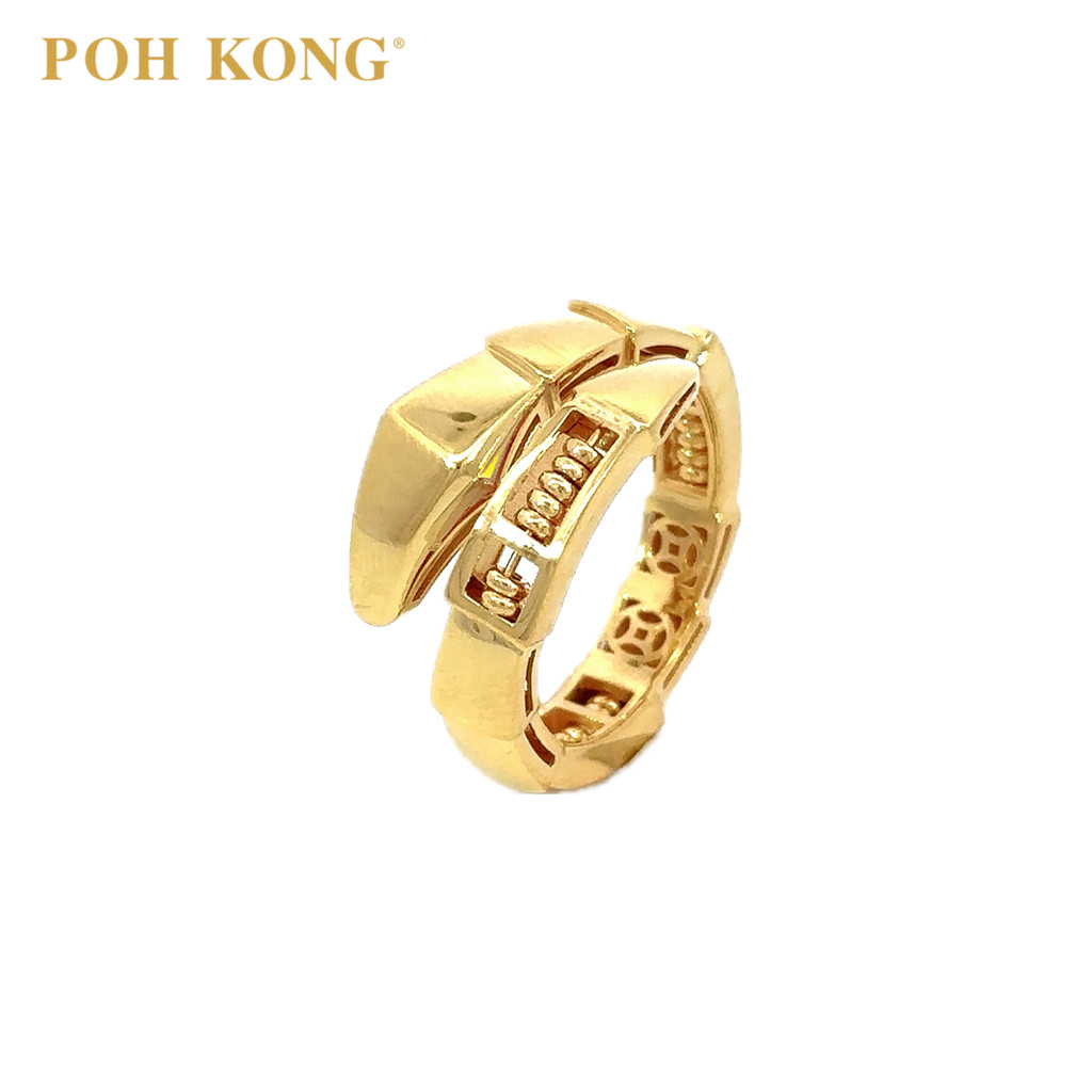 POH KONG 916/22K Gold Auspicious Abacus With Snake Ring | Shopee Malaysia