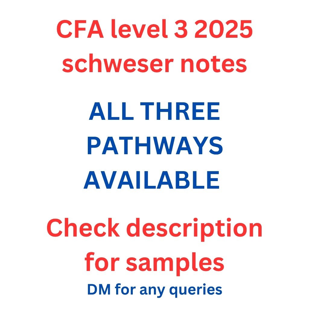 CFA level 3 2025 schweser notes (3 pathways) | Shopee Malaysia
