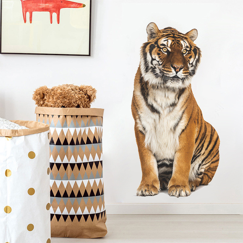 BCF Cool Tiger Jungle Animal Wall Stickers Removable Wall Decals Art ...