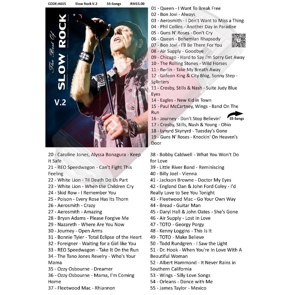Pendrive Usb Mp3 Song Lagu Classic Slow Rock V.2 English a615 | Shopee ...
