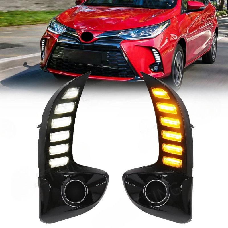 Vgetting For Toyota Yaris Vios 2020 2021 2022 LED Daytime Running Light DRL Front Bumper Fog ...