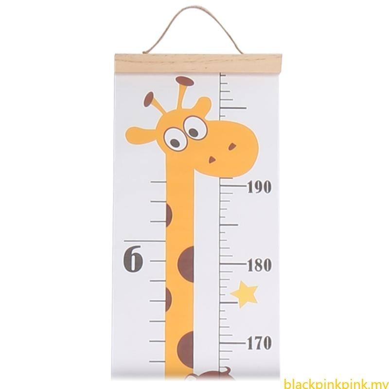 BLACK Baby Height Chart Roll Up Kids Height Measure Ruler Modern and ...