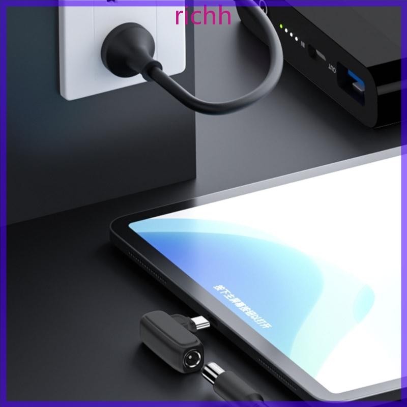 Richh USB C to 5 5x2 1mm Fast Charging Adapter Power Charger Plug PD ...