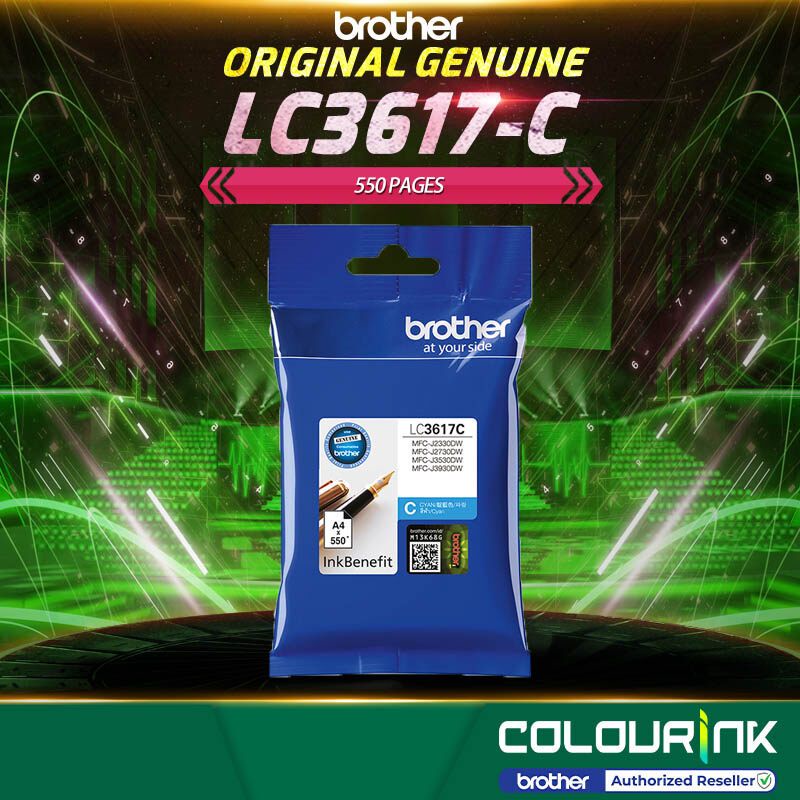 Brother LC3617 Original Cyan Ink Cartridge MFC-J2330dw /J2730dw ...