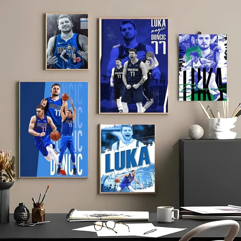 Poster Bintang Bola Keranjang Luka Doncic - Pelekat Dinding Kalis Air ...