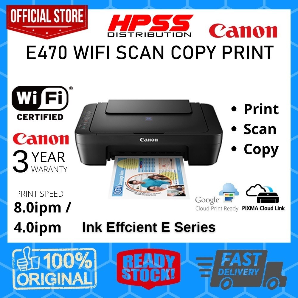 CANON E470 MG3070S E410 MG2577S E4270 E4570 WIFI SCAN COPY PRINTER ...