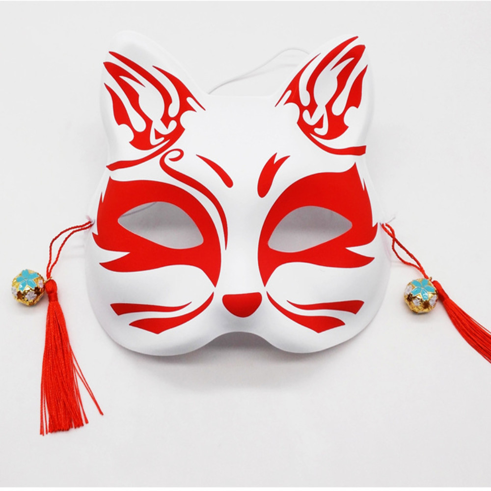 Fox Mask Halloween Animal Costume Party Accessory, Cute Kabuki Cosplay ...