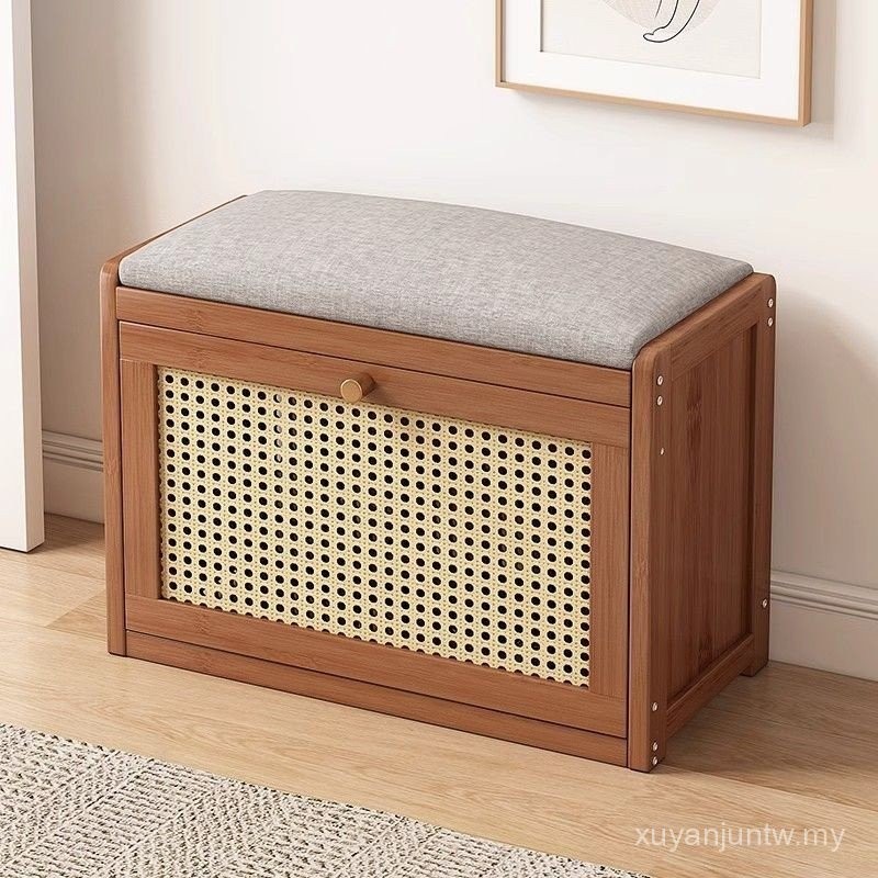 Shoe Changing Stool Bamboo Integrated Extremely Narrow Light Luxury ...