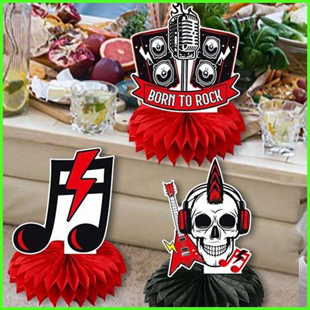 Rockstar Party Decorations Waterproof 3D Rock and Roll Decor Music ...