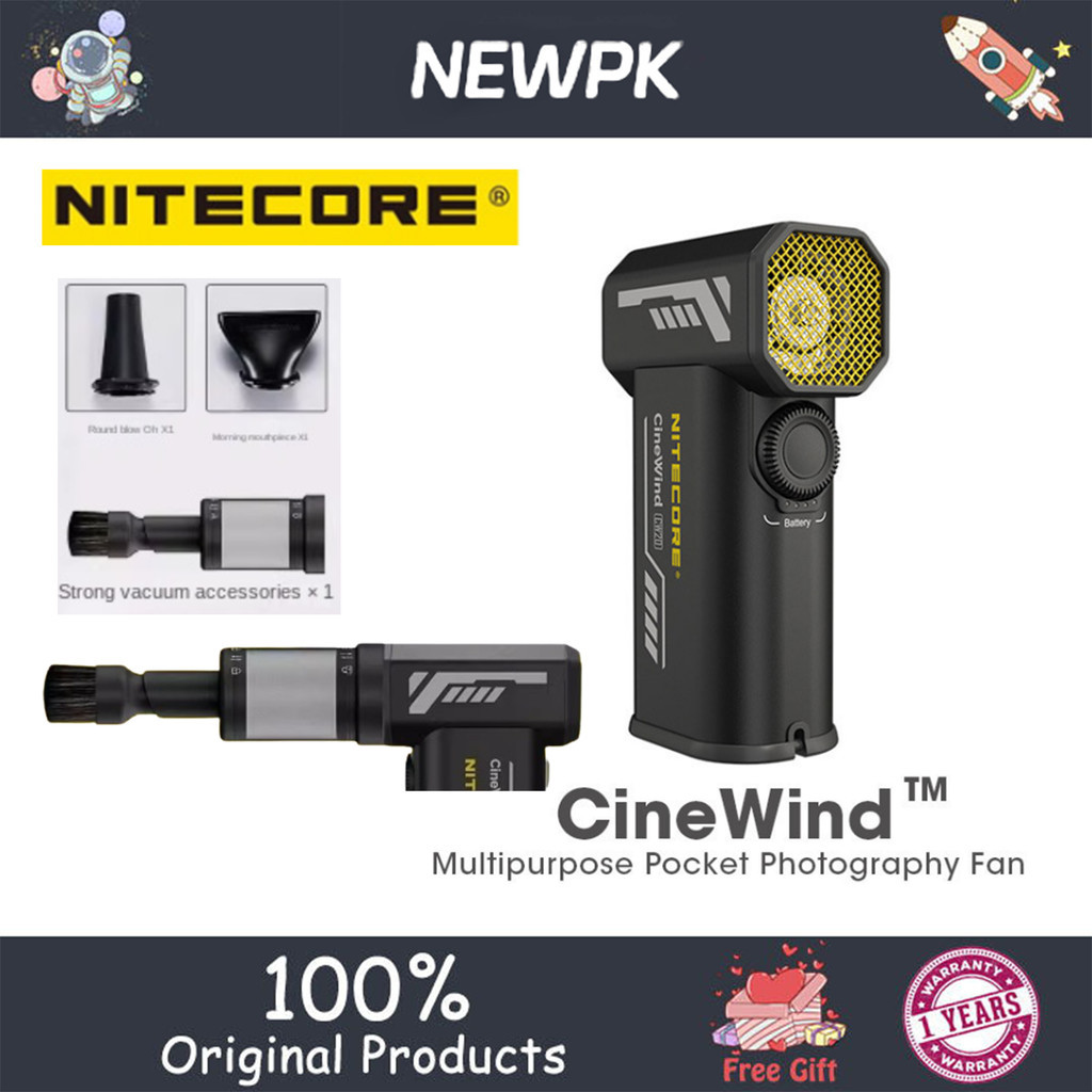 NITECORE CW20 Multi functional Pocket Photography Fan, Electric Portable Fan, Stepless Blower ...