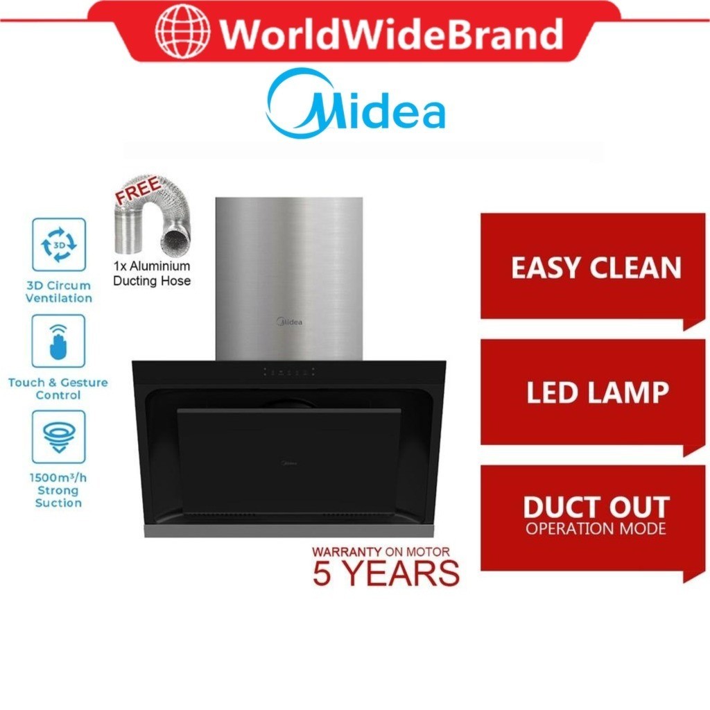[READY STOCK] Midea Cooker Hood Touch Control [ MCH-90J52 / MCH90J52 ...