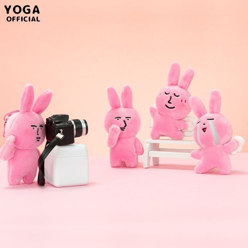 My Friend Pink Rabbit Blind Box Korean Comic Rabbit Keychain Toy Plush ...