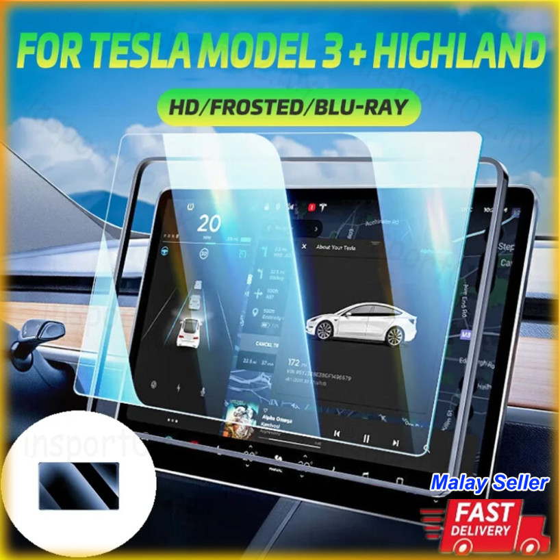 2Pcs/Set Tempered Glass Screen Film for Tesla Model 3 Highland 2024 ...