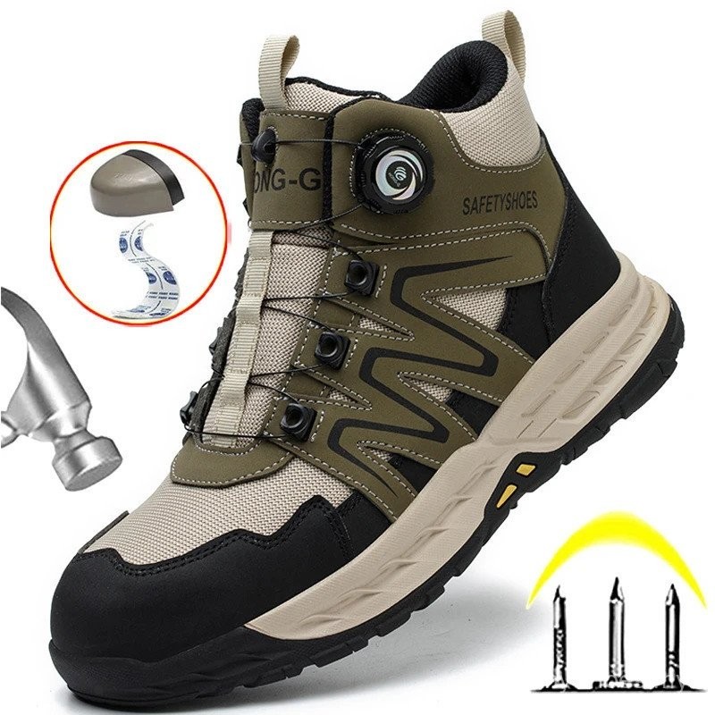 Rotating Button Safety Shoes Men 6kV Insulating Shoes Composite Toe ...