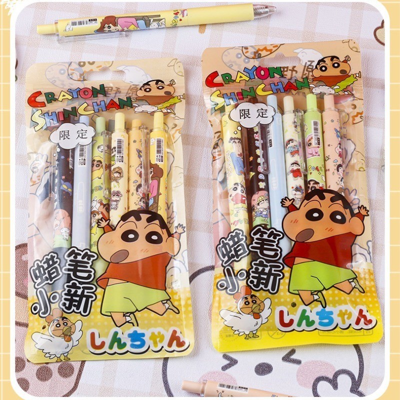Crayon Shin-Chan Gel Pen Cartoon Black Pen Signature Pen 6pcs Set ...
