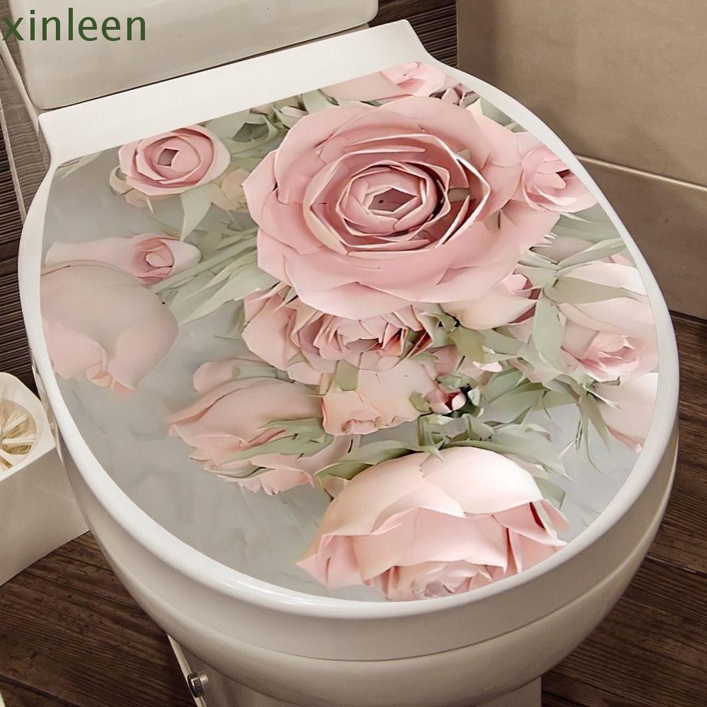 XINLEEN Toilet Cover Sticker, PVC Self Adhesive Toilet Pedestal Pan ...