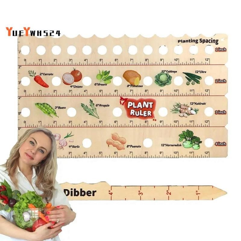 🔥Plant Ruler with Seed Dibber and Planting Guide, Square Foot Gardening ...
