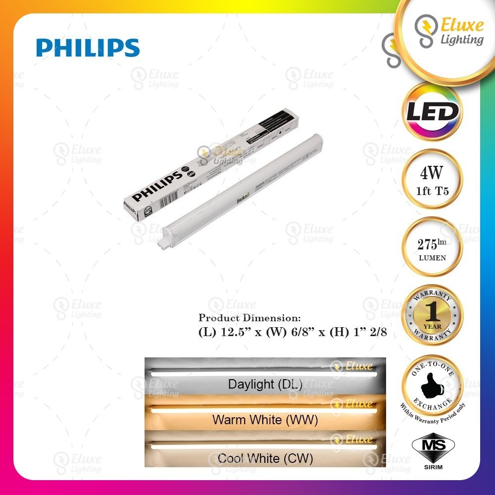 PHILIPS [1FT/2FT/3FT/4FT] [4W/7W/10W/13W] LED T5 BATTEN | Shopee Malaysia