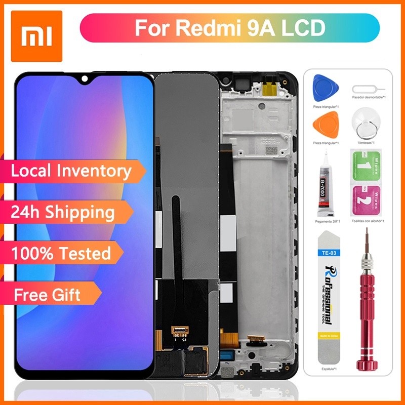 Original LCD with Frame for REDMI 9/ REDMI 9A / 9C / 10A LCD Display Touch Screen Digitizer ...